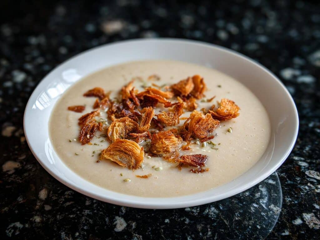 35-Minute White Bean Soup with Crispy Shallots, Pure Comfort